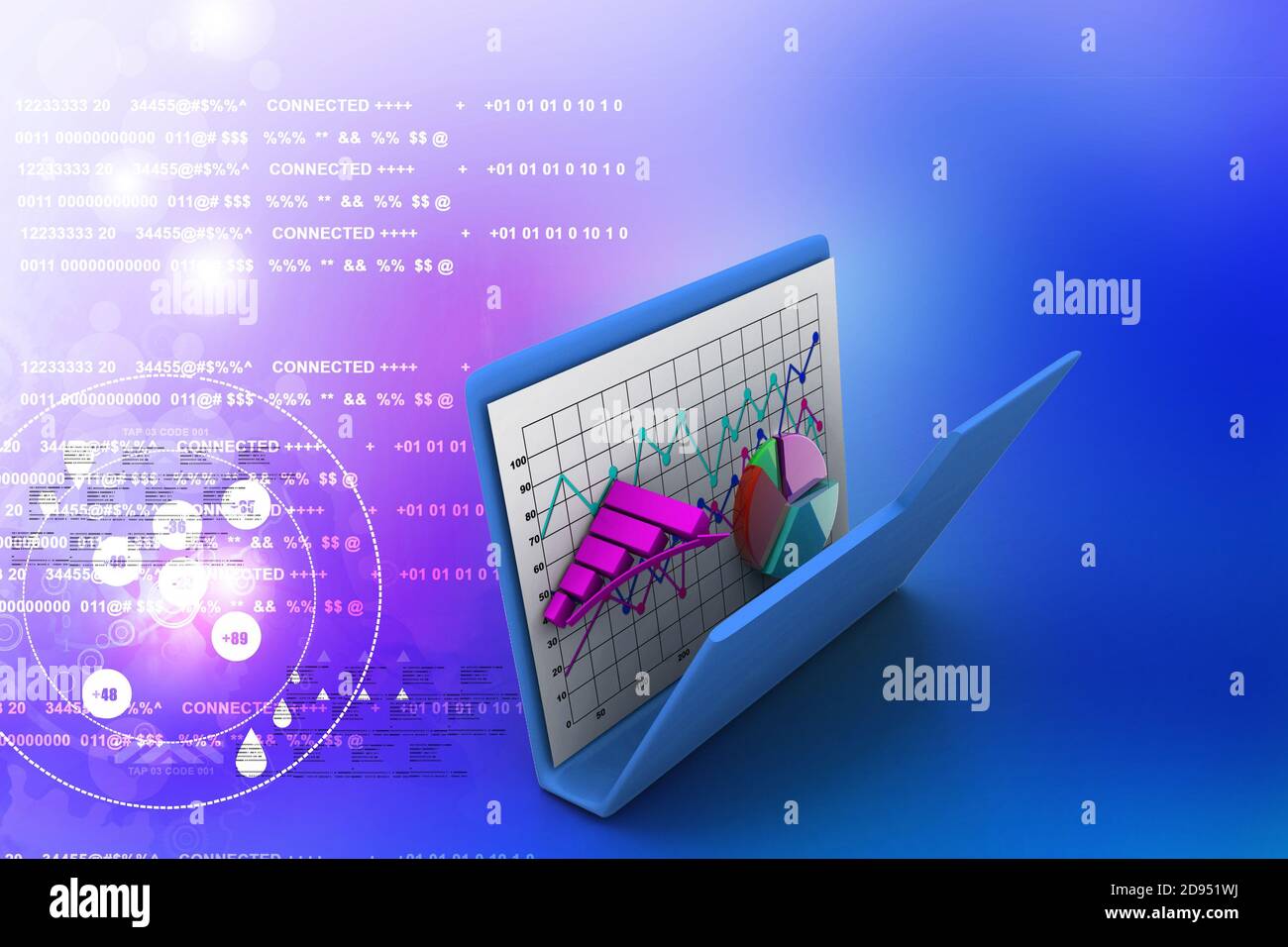 folder with diagram, chart, graph Stock Photo - Alamy