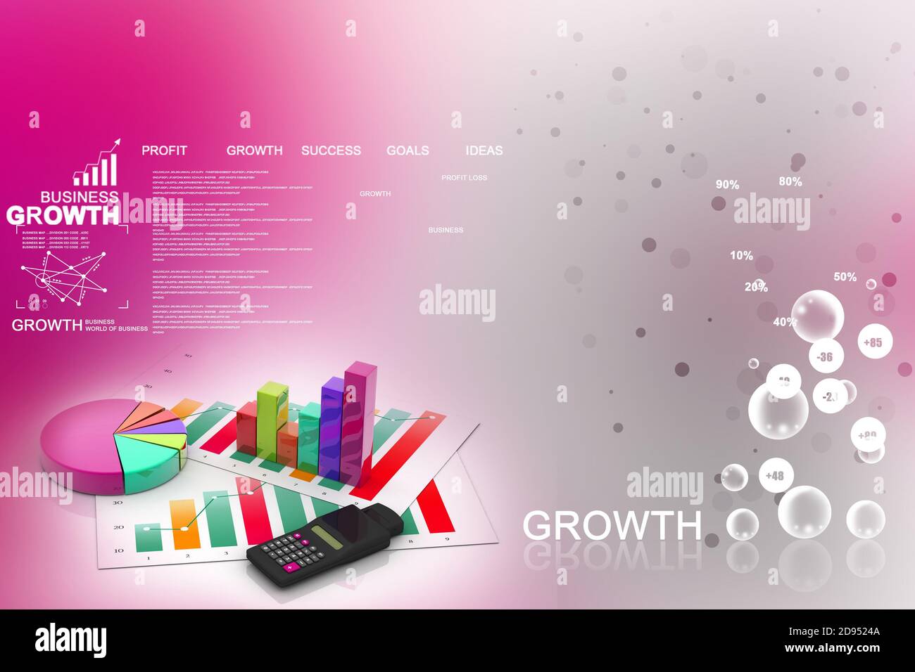 Business graph with chart Stock Photo - Alamy