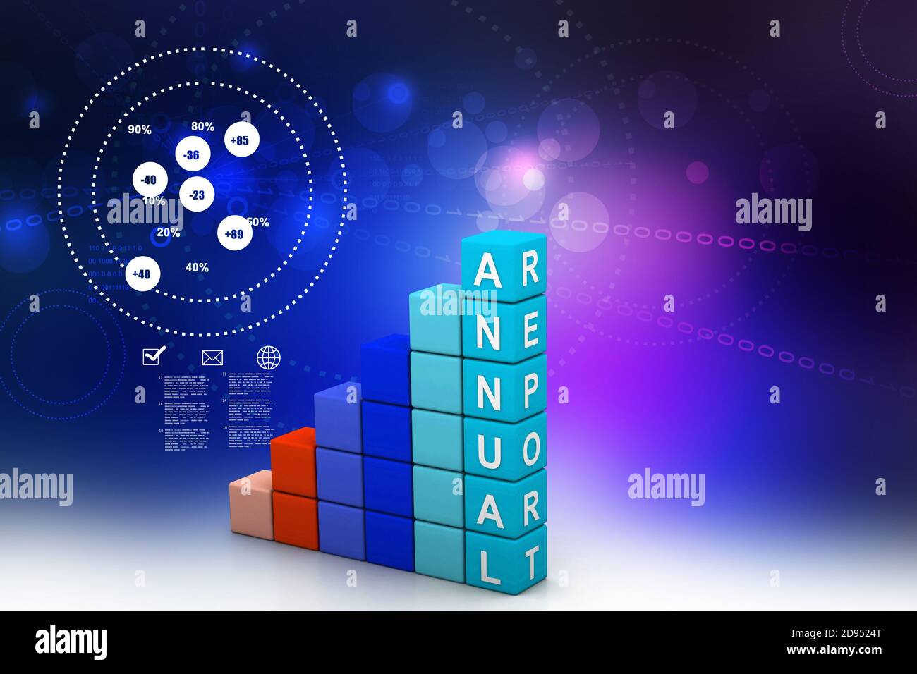 Colourful Annual report graph Stock Photo - Alamy
