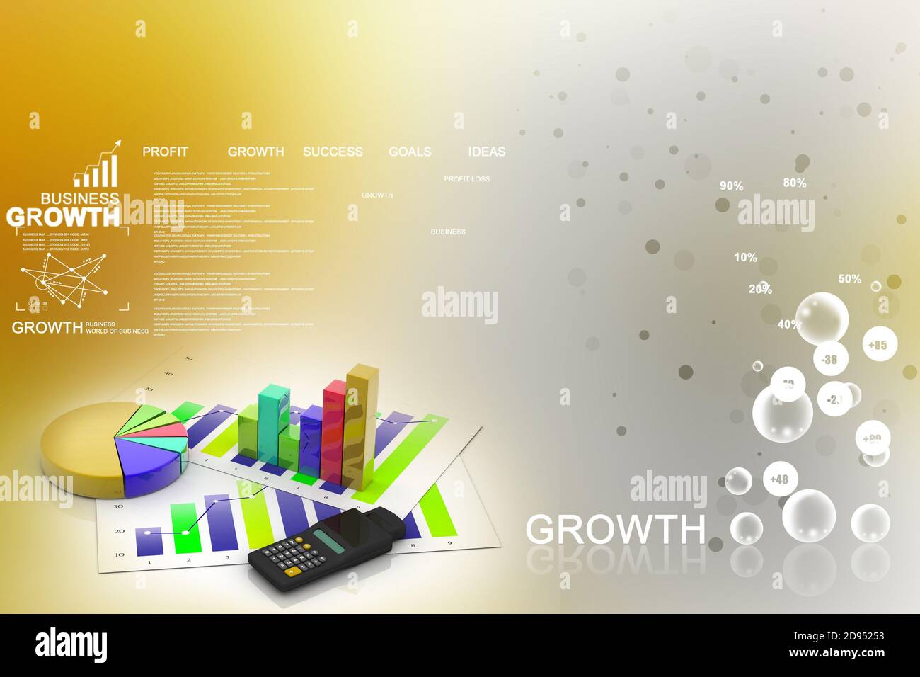 Business graph with chart Stock Photo - Alamy
