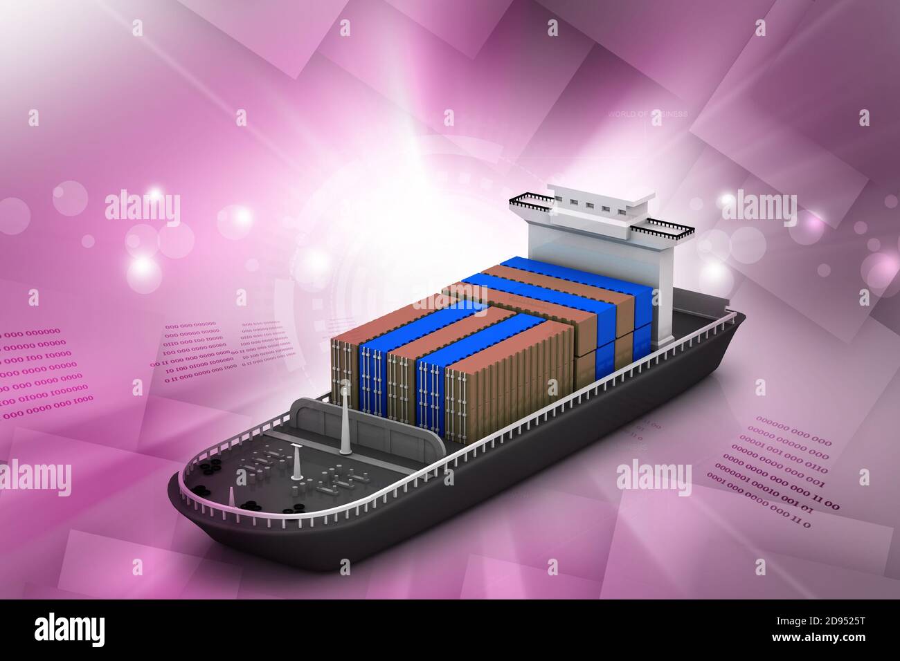 3d cargo ship Stock Photo - Alamy