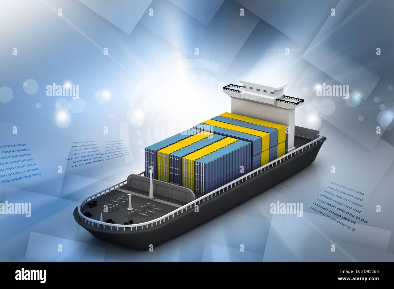 3d cargo ship Stock Photo - Alamy