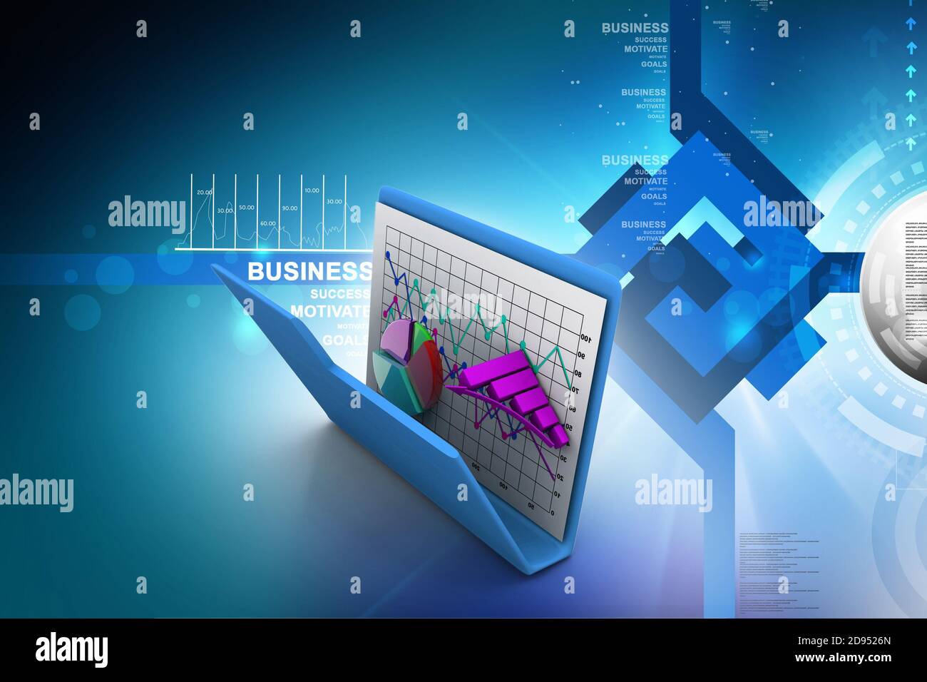 folder with diagram, chart, graph Stock Photo - Alamy
