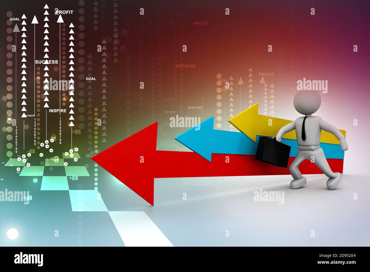 Movement direction to success Stock Photo - Alamy