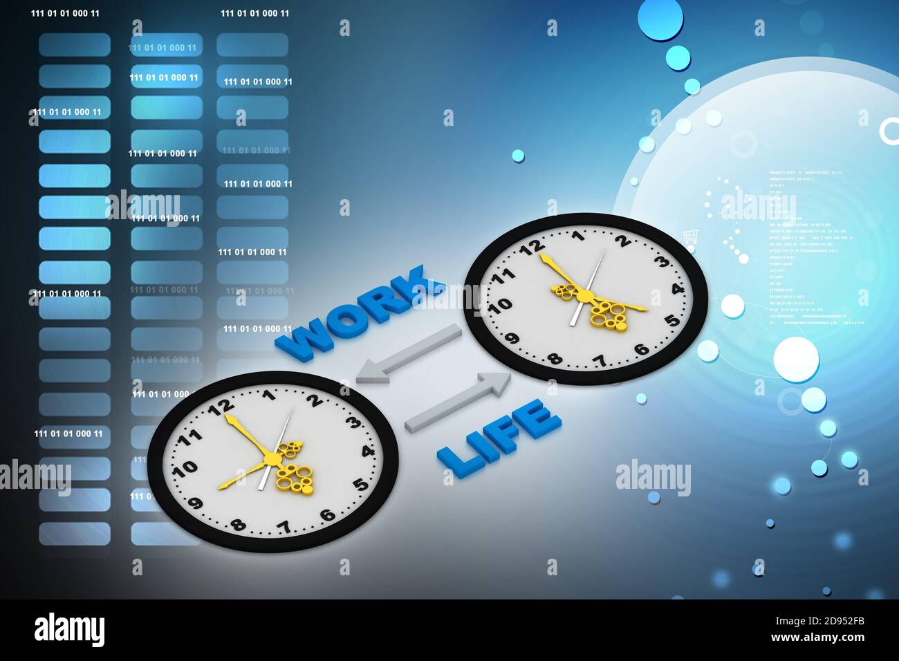 Work & Life Time Stock Photo - Alamy