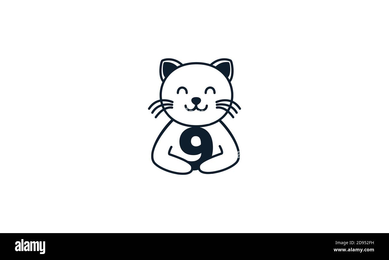 Cat nine lives Stock Vector Images - Alamy