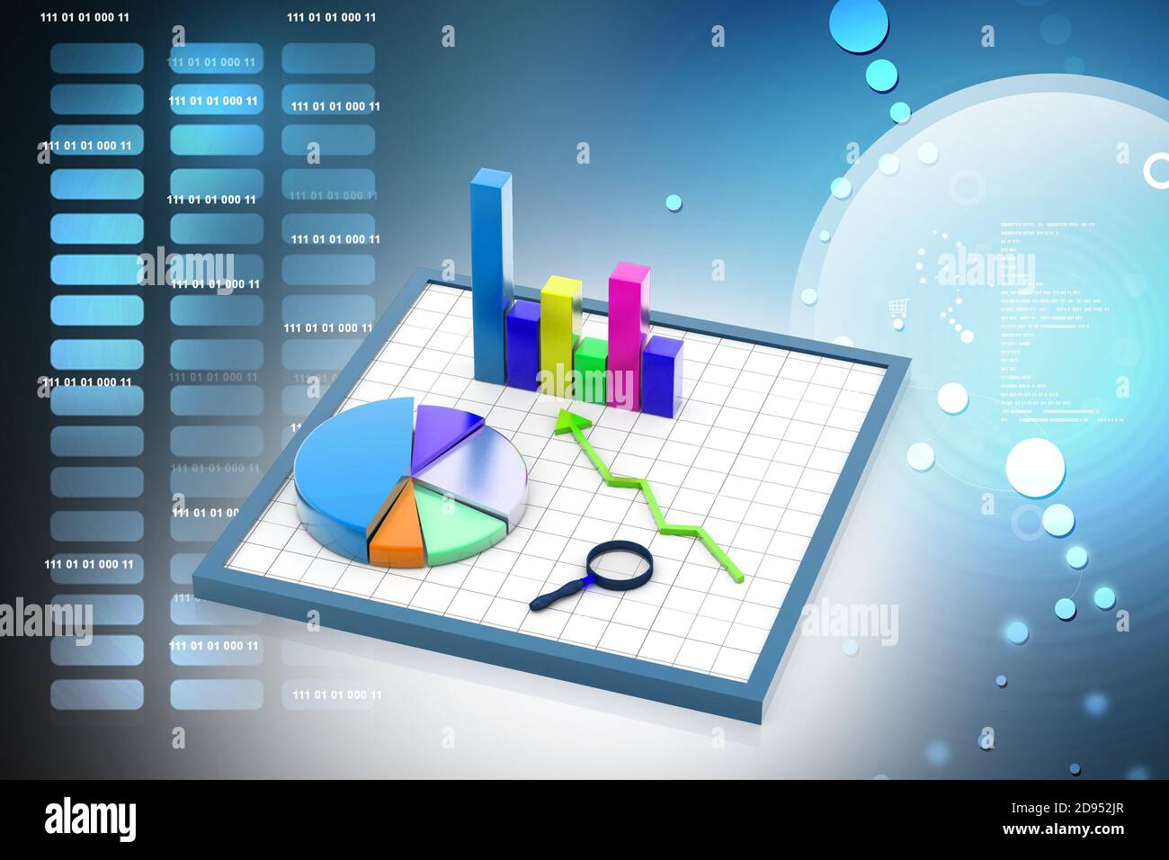 Business graph analyzing Stock Photo - Alamy