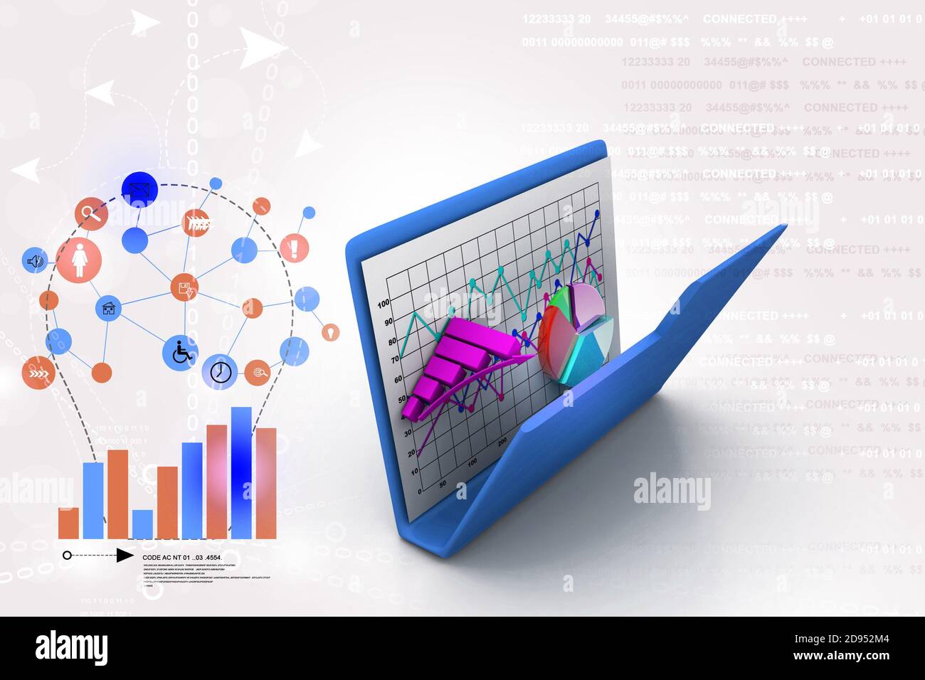 folder with diagram, chart, graph Stock Photo - Alamy