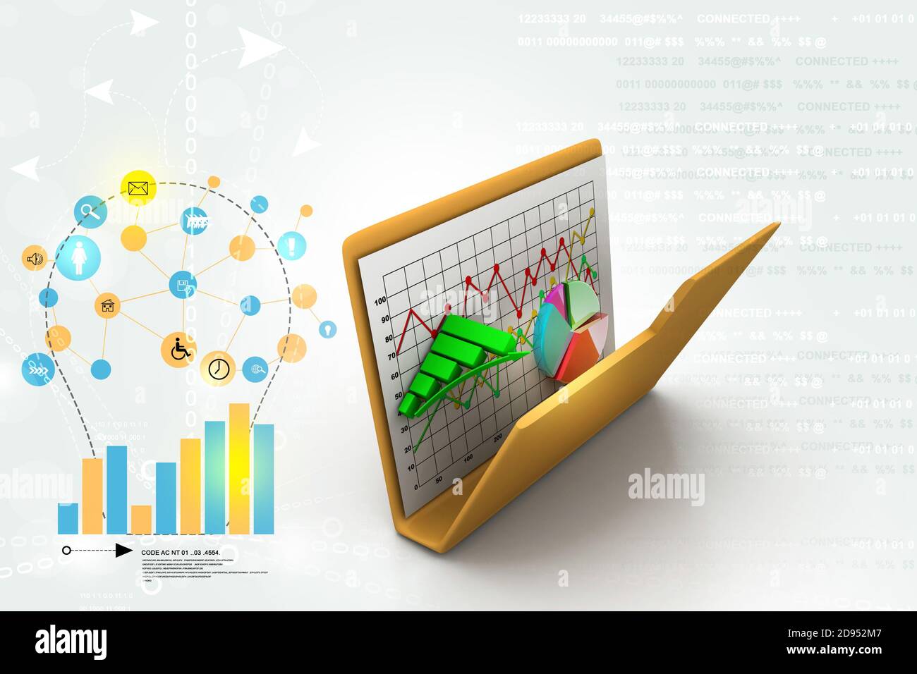 folder with diagram, chart, graph Stock Photo - Alamy
