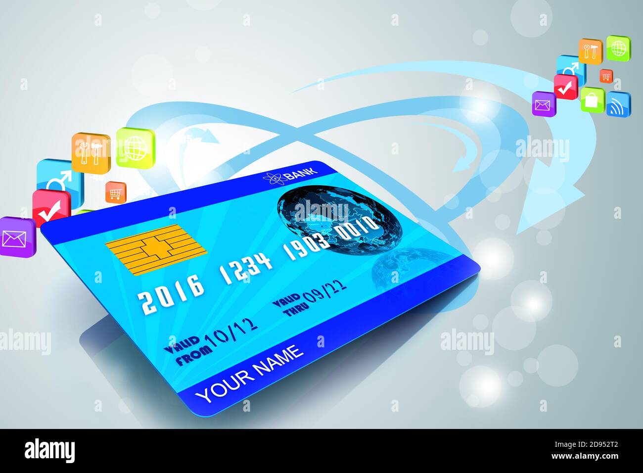 3d multi use ATM CARD Stock Photo - Alamy