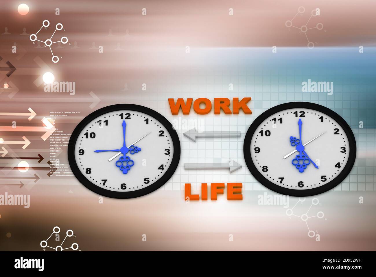Work & Life Time Stock Photo - Alamy