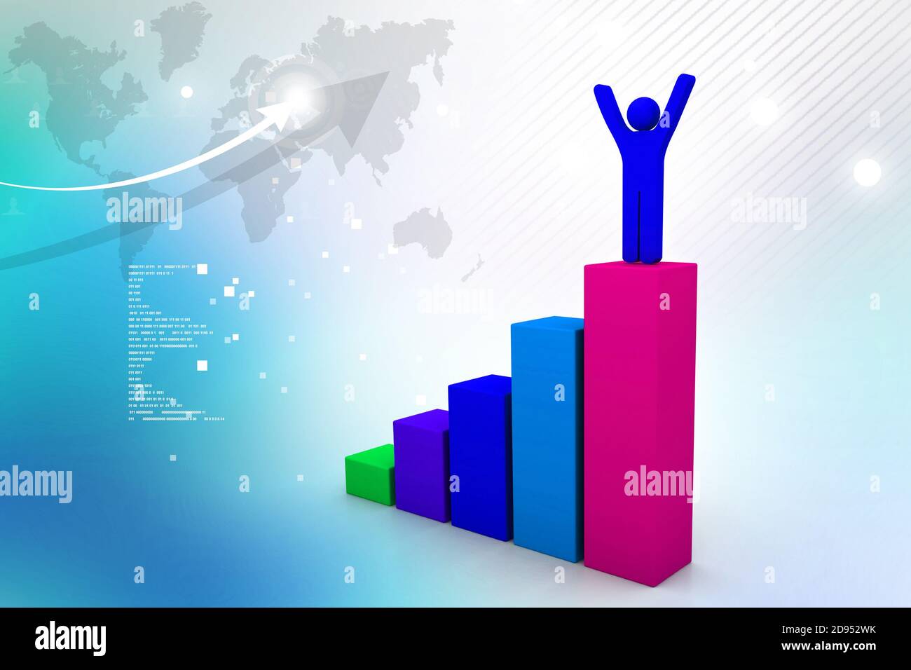 3d Growth chart Stock Photo - Alamy