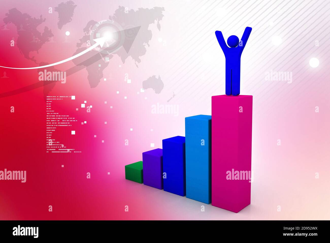 3d Growth chart Stock Photo - Alamy