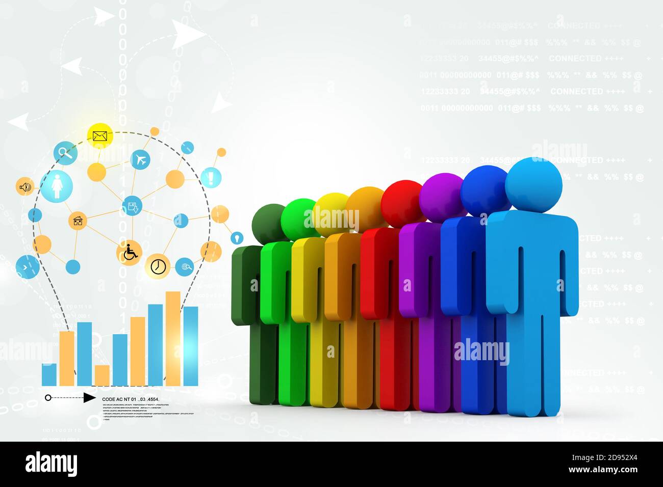 Group of people in line Stock Photo - Alamy