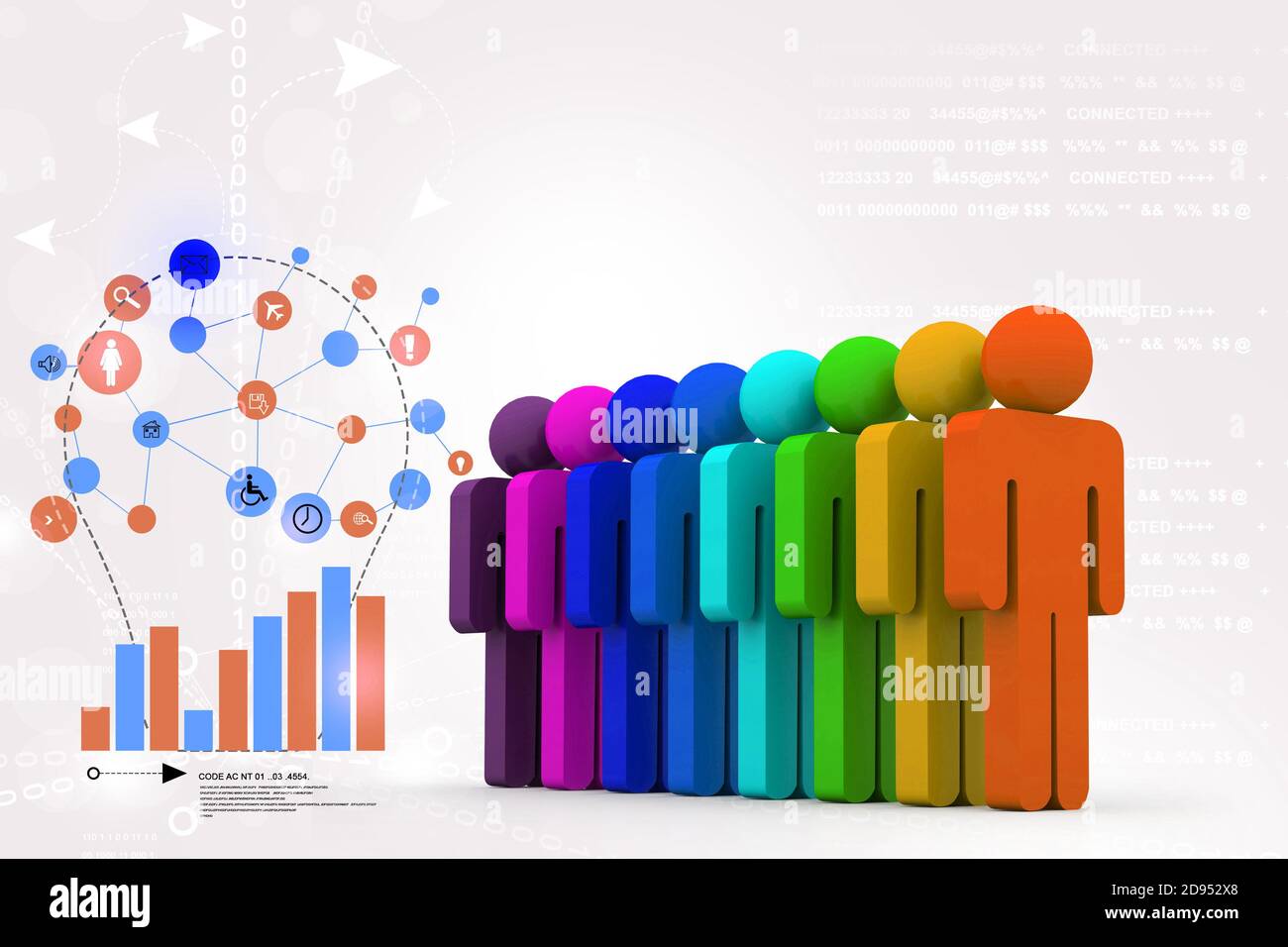 Group of people in line Stock Photo - Alamy
