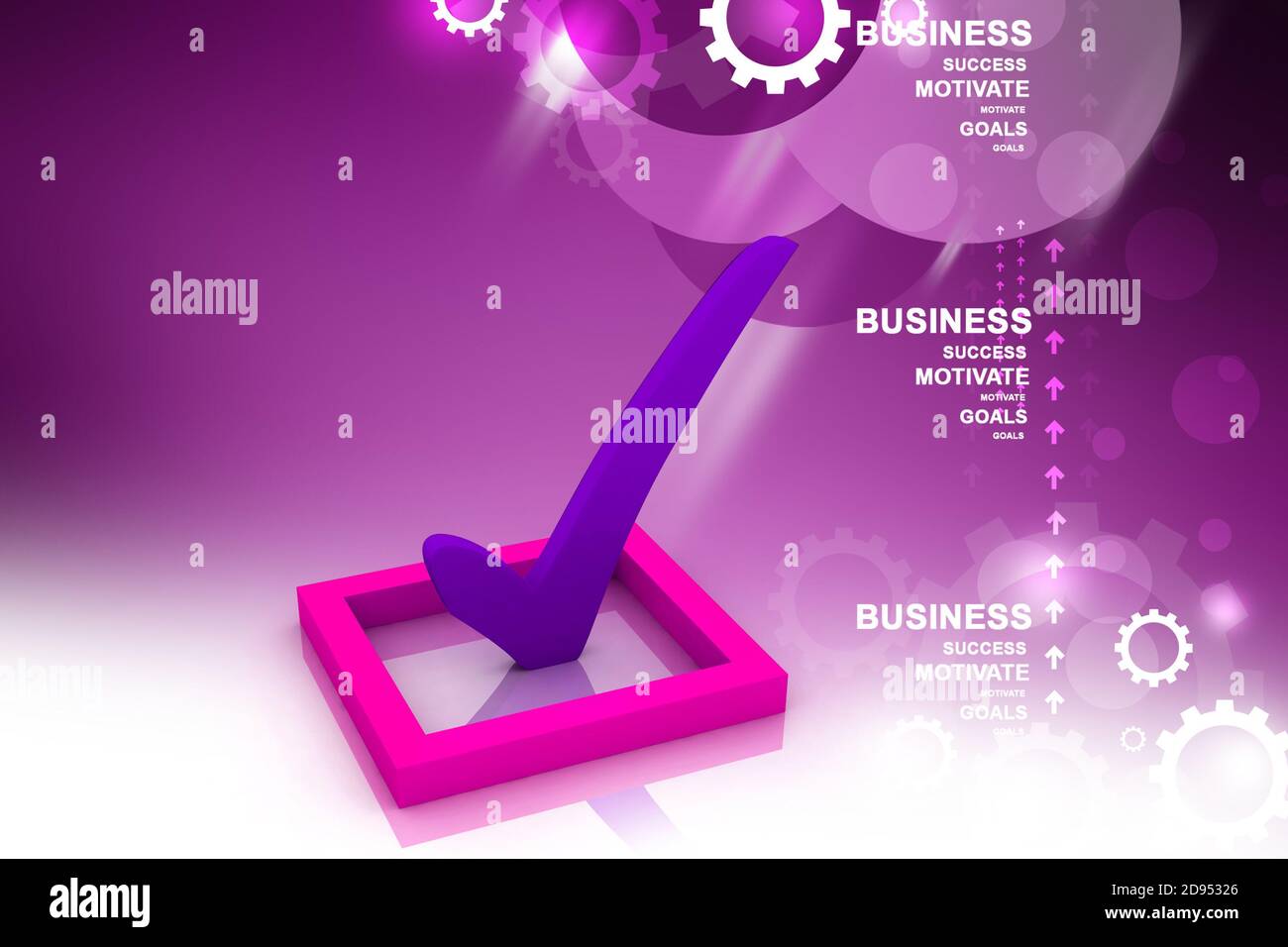 3d multi use check box with check Stock Photo - Alamy