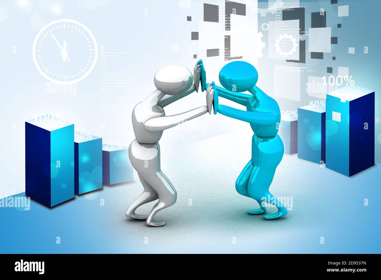 Strong defence. two person having on the fight Stock Photo - Alamy