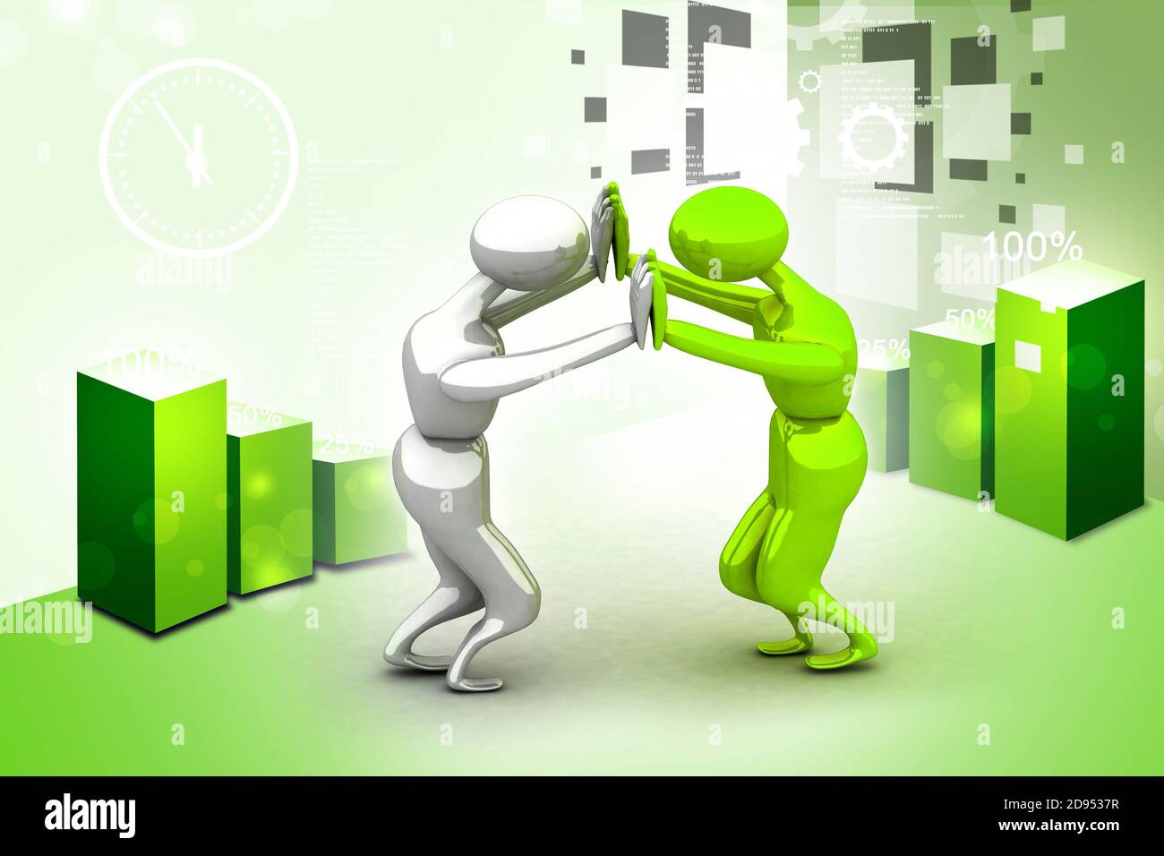 Strong defence. two person having on the fight Stock Photo - Alamy