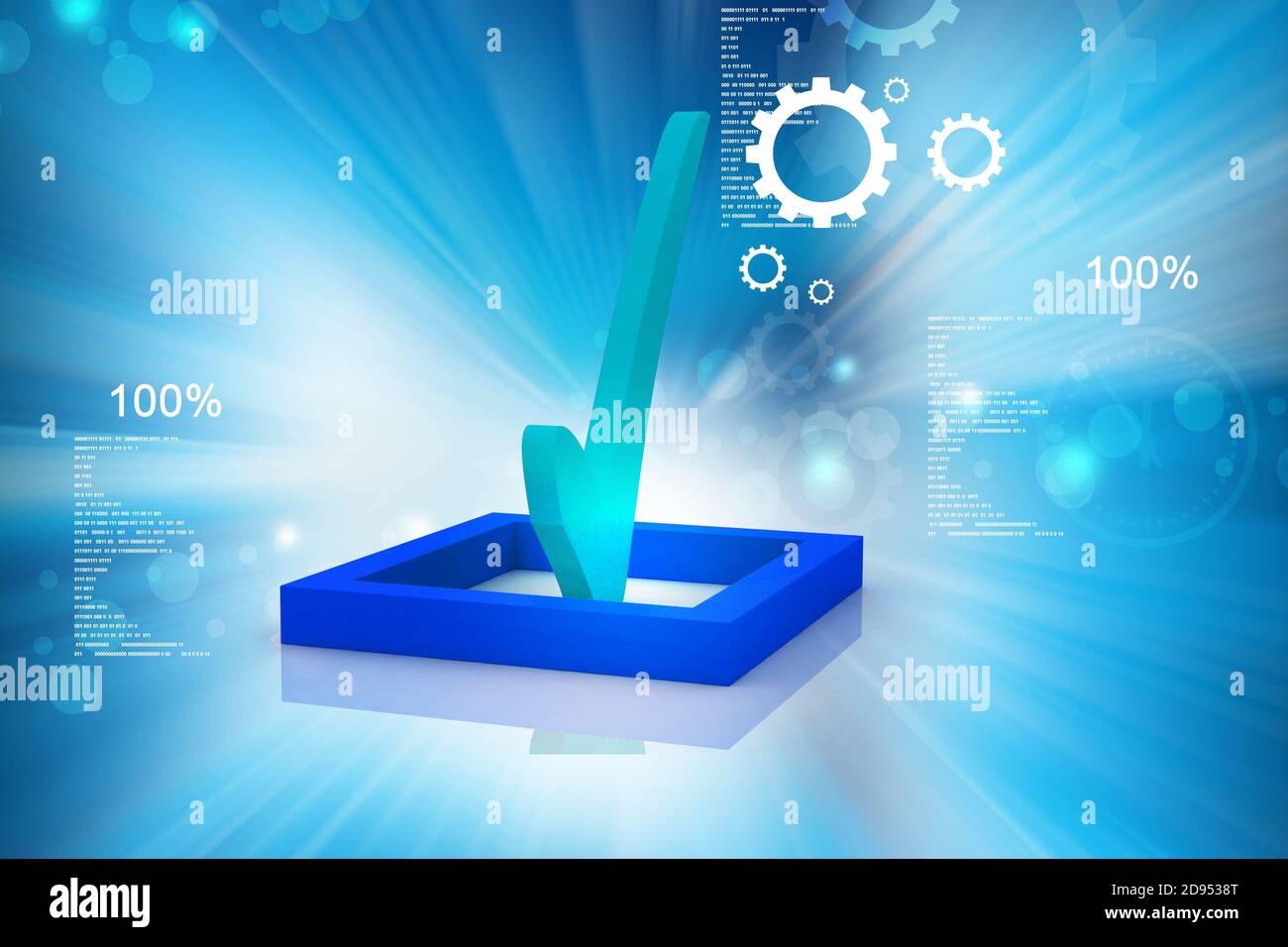 3d Multi Use Check Box With Check Stock Photo - Alamy