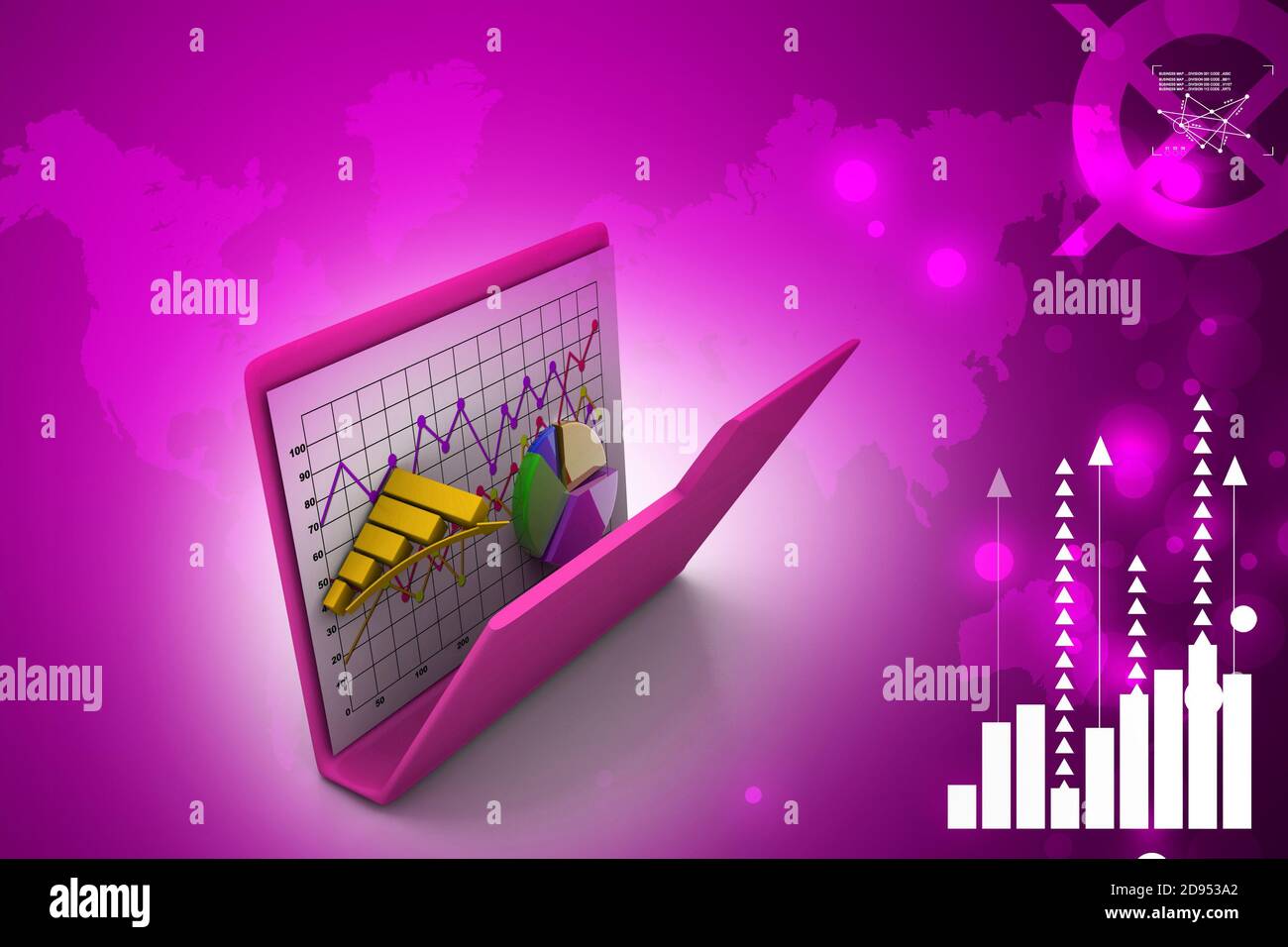 folder with diagram, chart, graph Stock Photo - Alamy