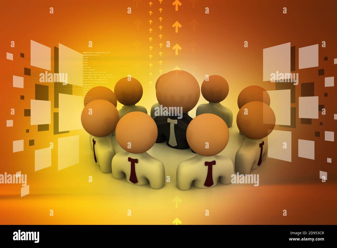 Business group with leader Stock Photo - Alamy