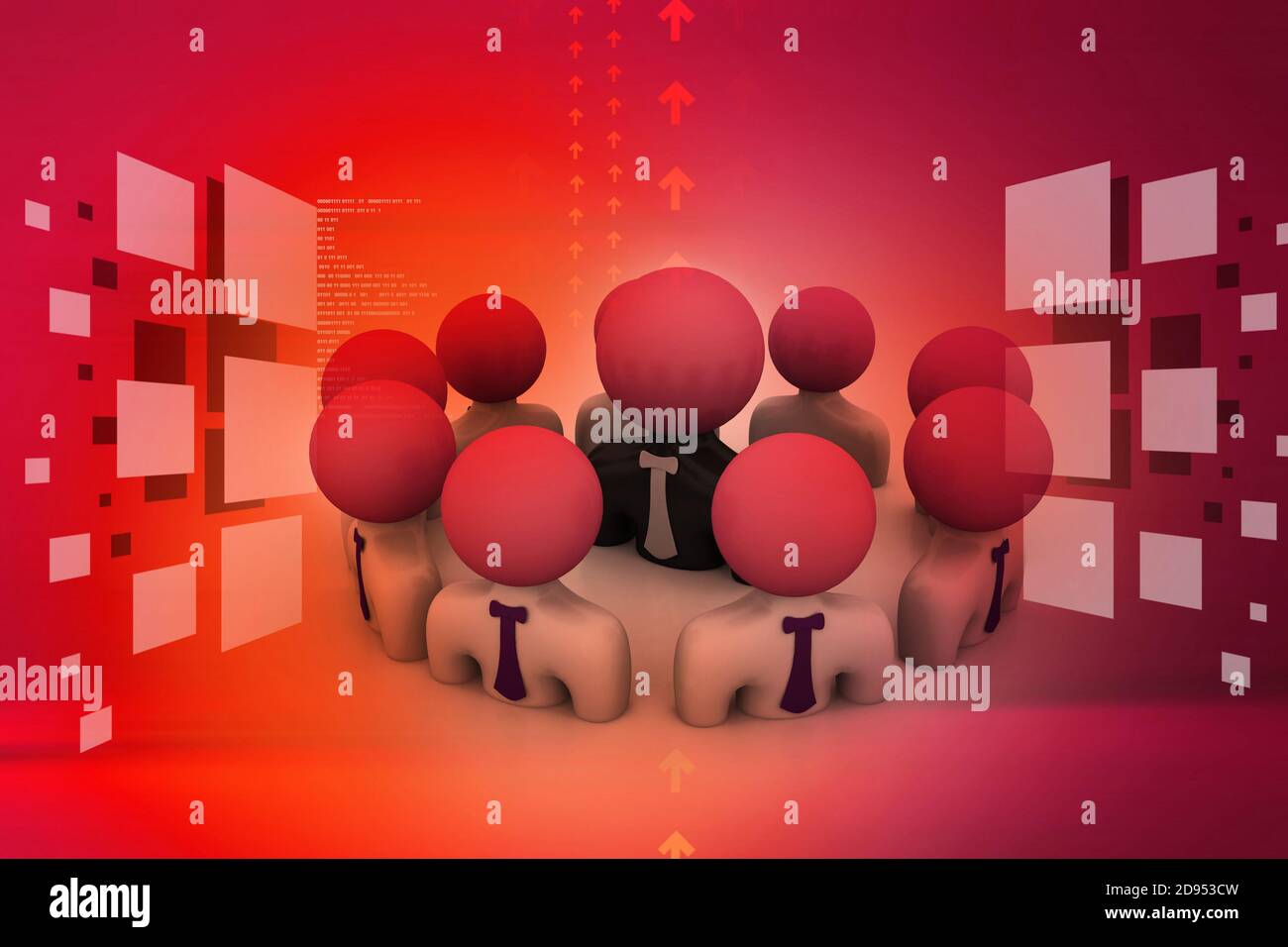 Business group with leader Stock Photo - Alamy