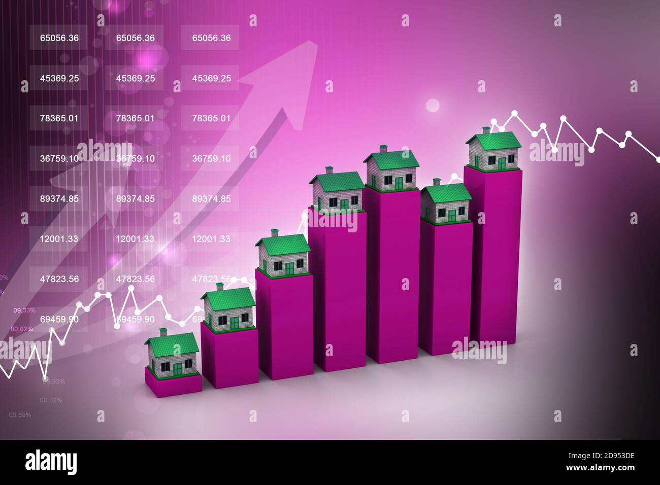 Graph of home sale Stock Photo - Alamy