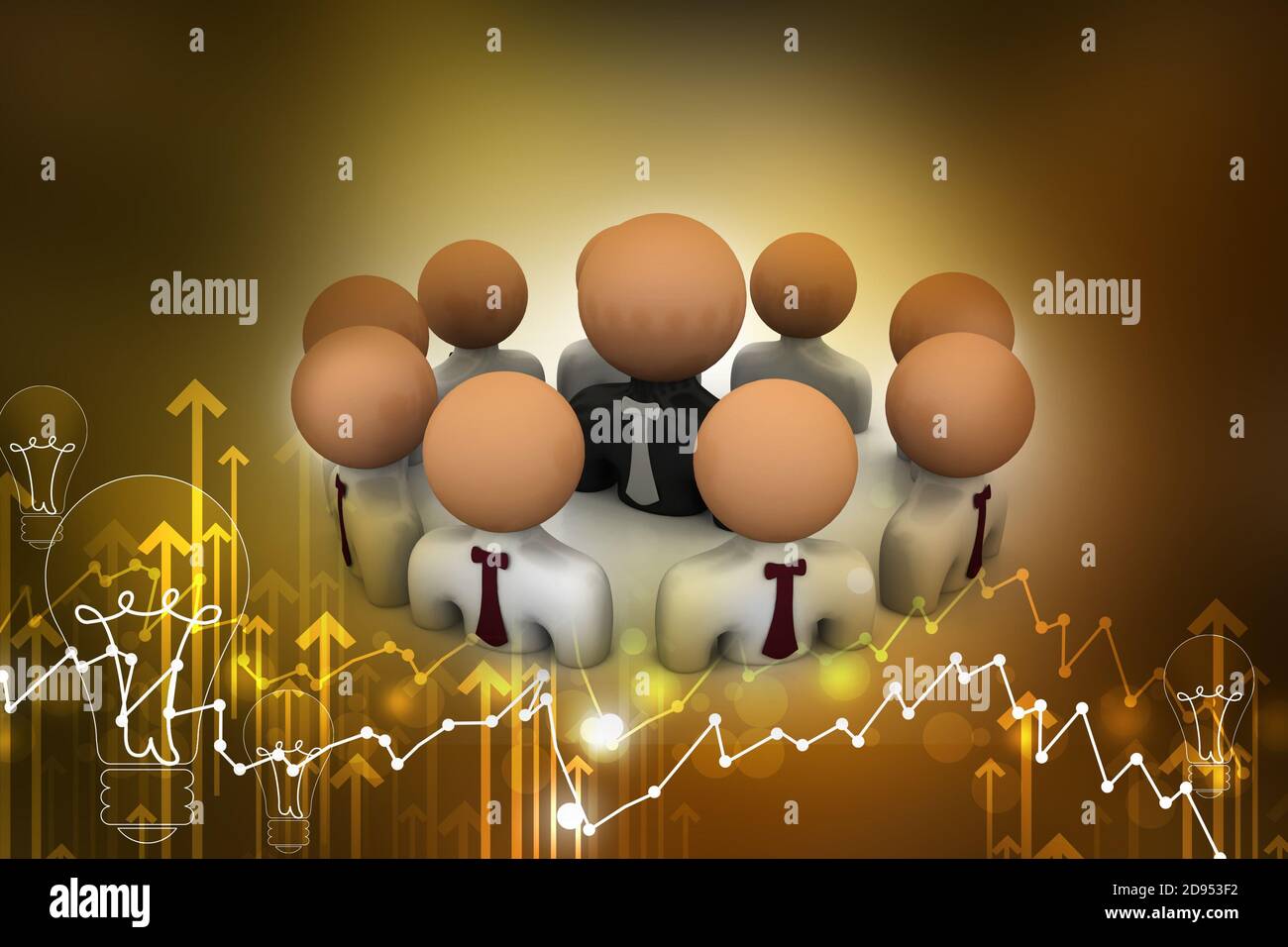 Business group with leader Stock Photo - Alamy