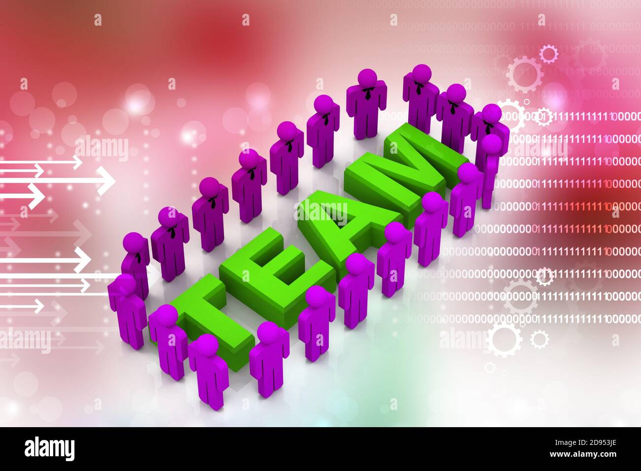 Group of 3D men acting as team. High Resolution 3D render Stock Photo ...