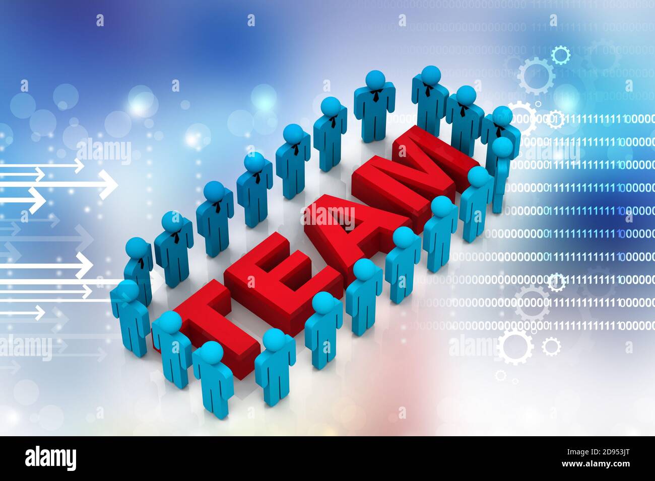 Group of 3D men acting as team. High Resolution 3D render Stock Photo ...