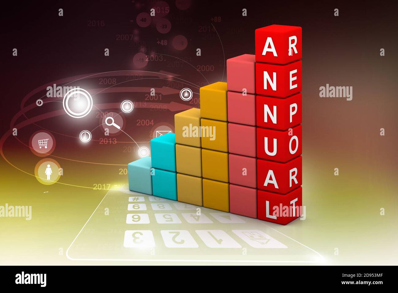 Colourful Annual report graph Stock Photo - Alamy