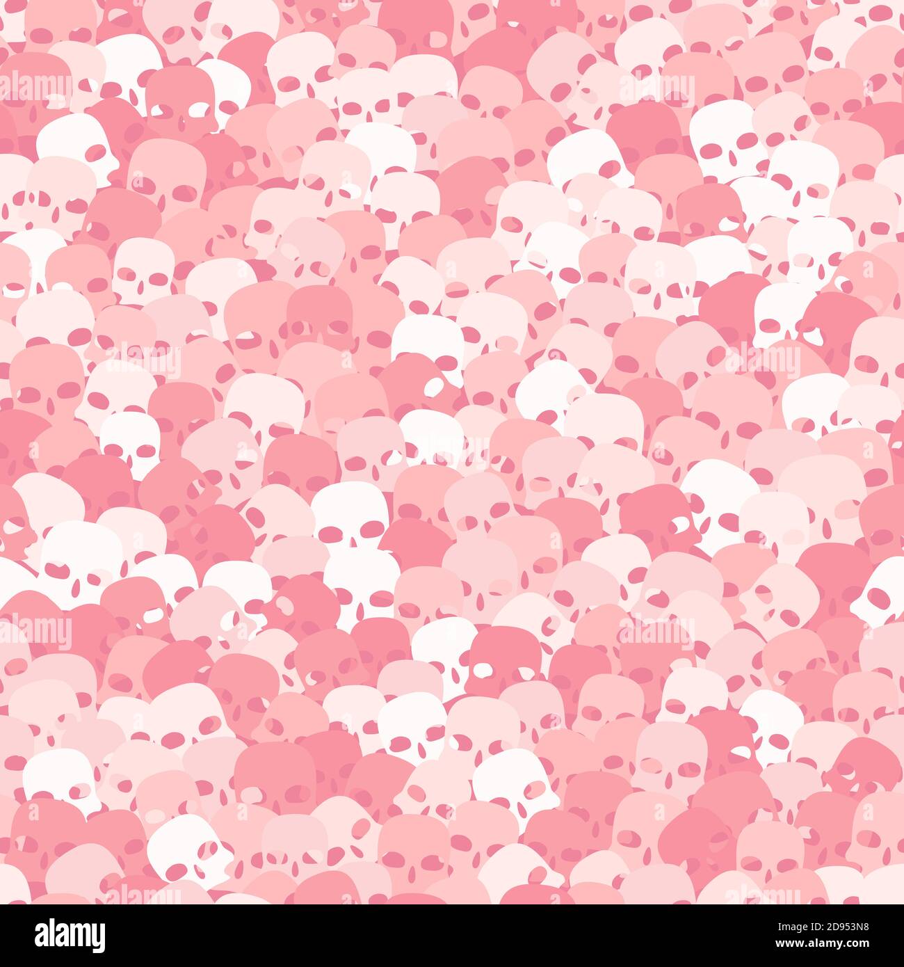 Cool skulls in white and pink halftone colors. Vector illustration of a ...