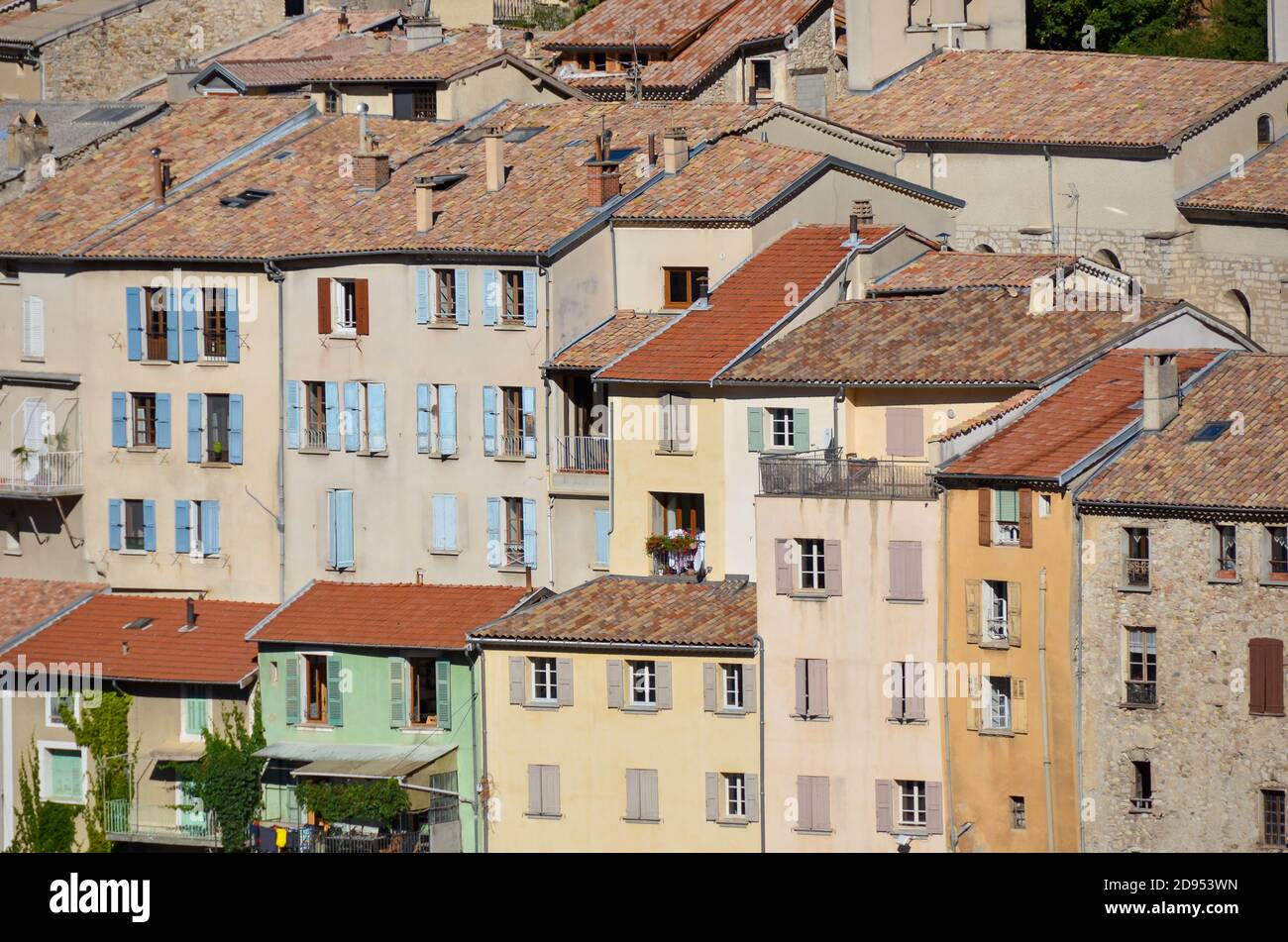 Village of Serres in the Hautes-Alpes, southeastern France Stock Photo ...