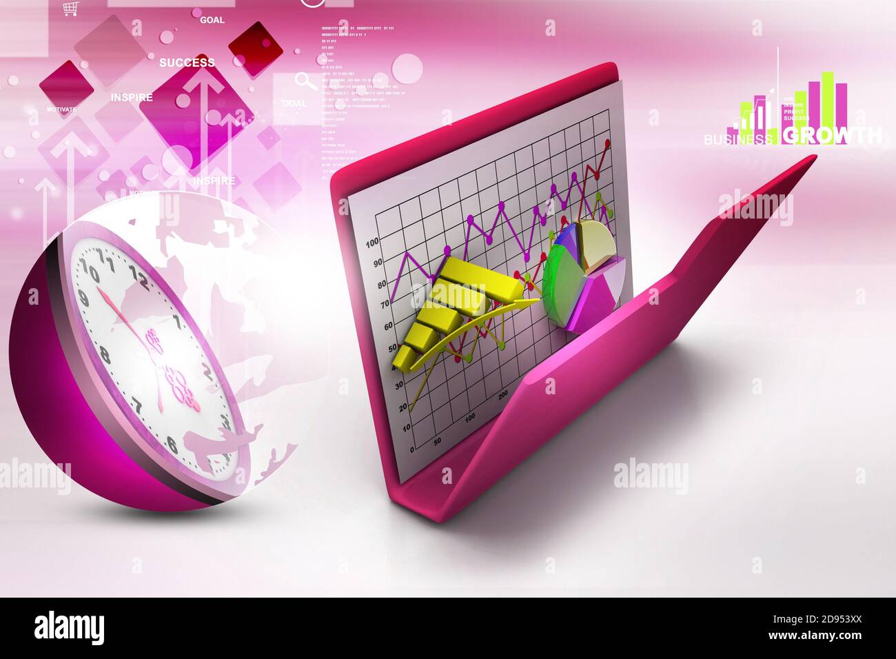 folder with diagram, chart, graph Stock Photo - Alamy