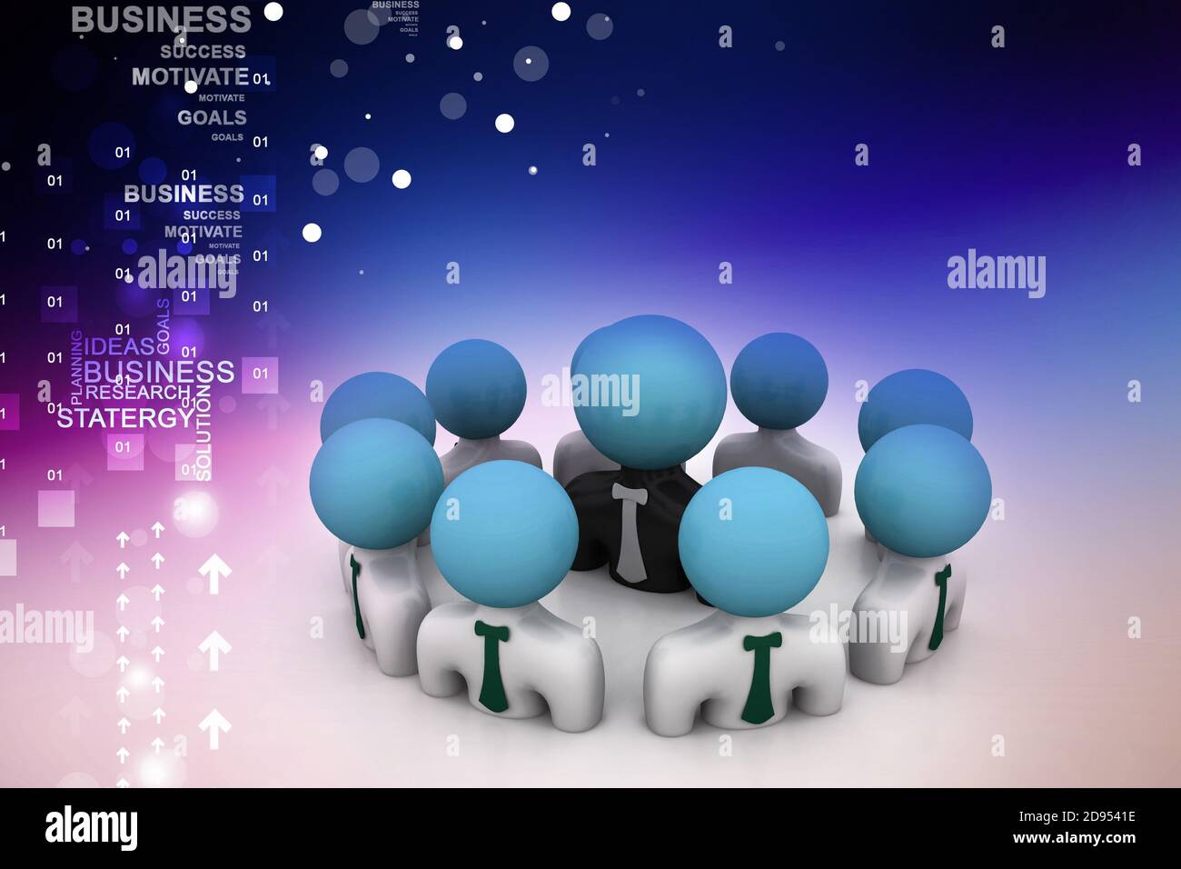 Business group with leader Stock Photo - Alamy