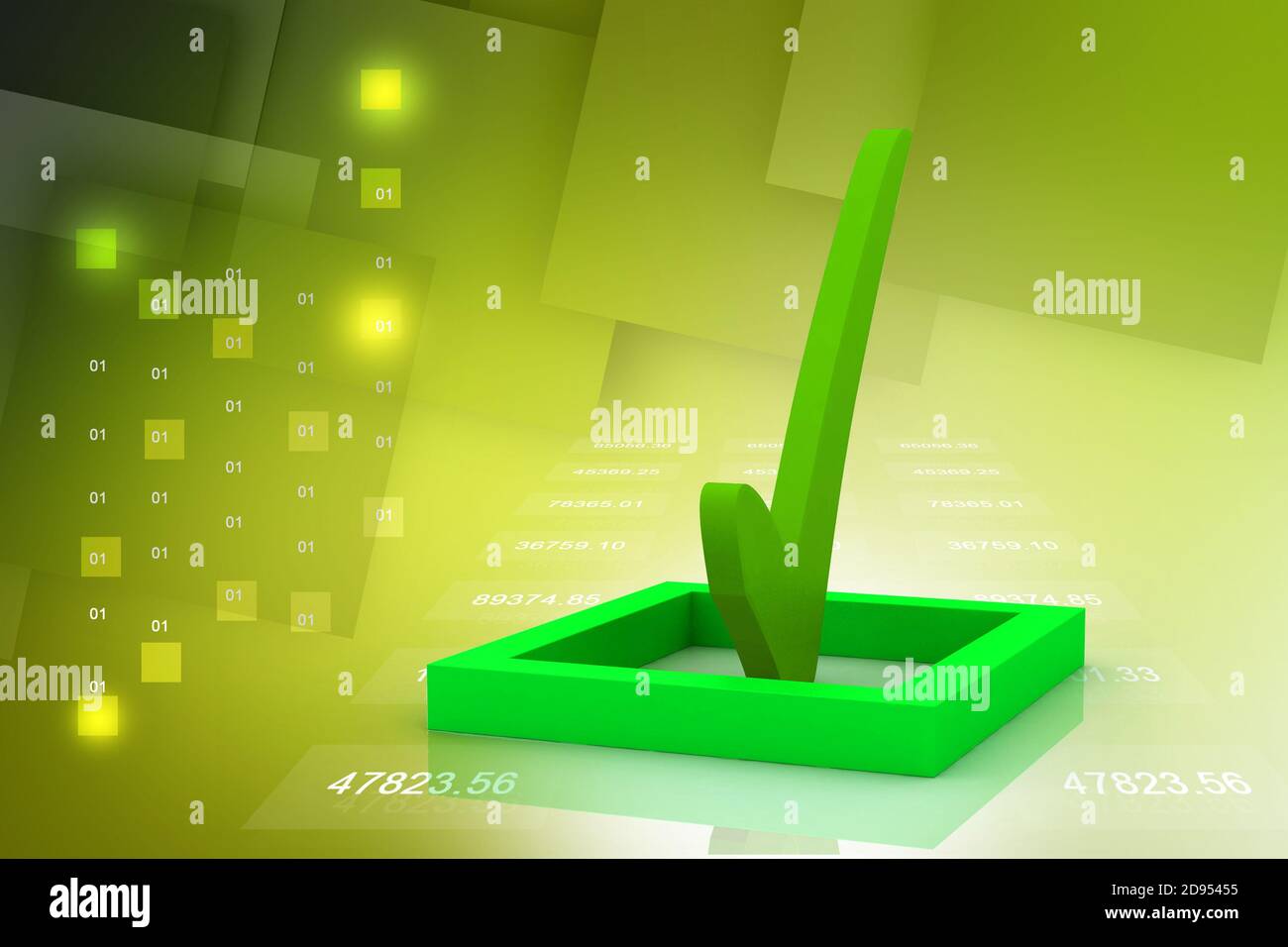 3d multi use check box with check Stock Photo - Alamy