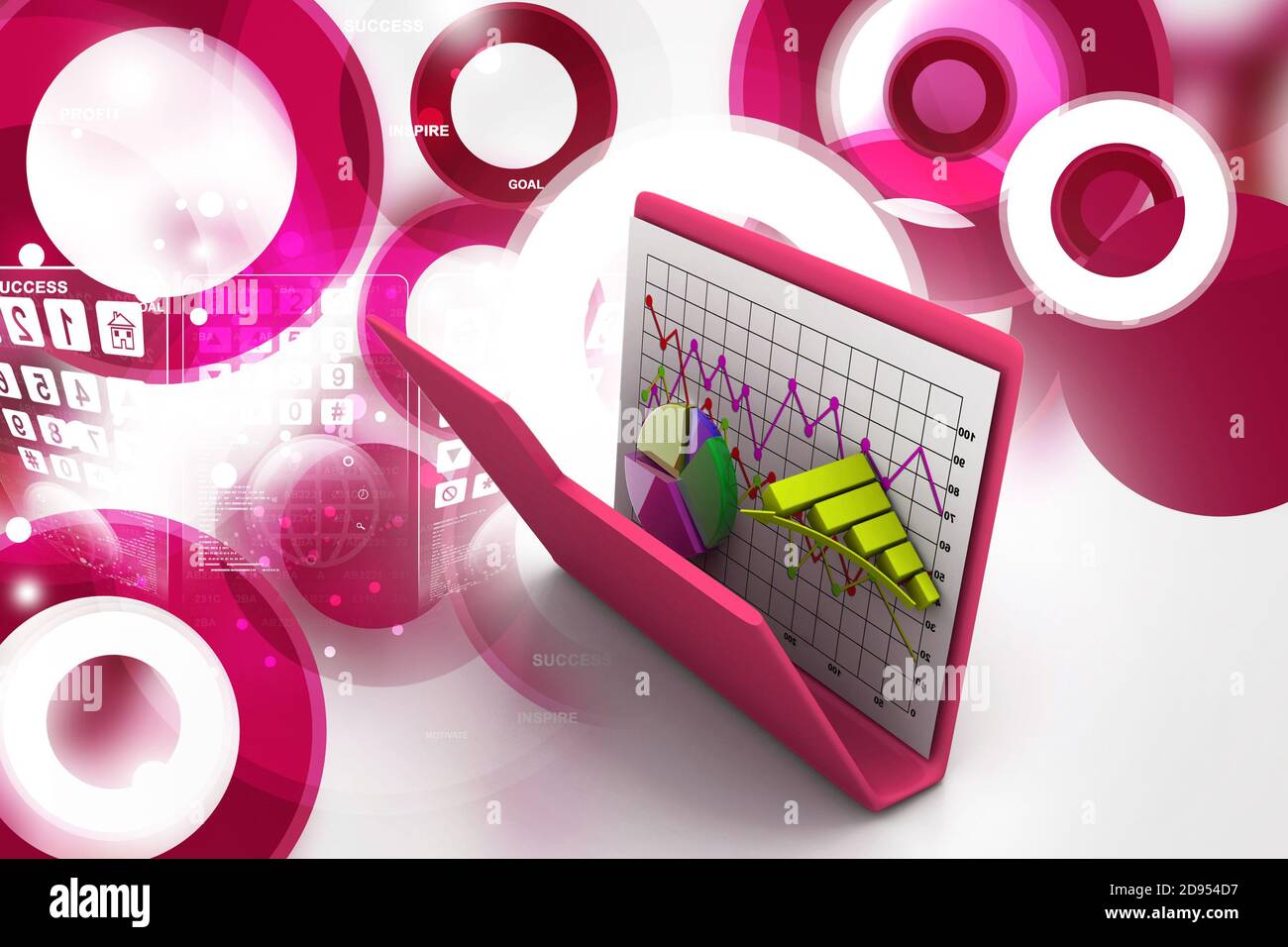 folder with diagram, chart, graph Stock Photo - Alamy