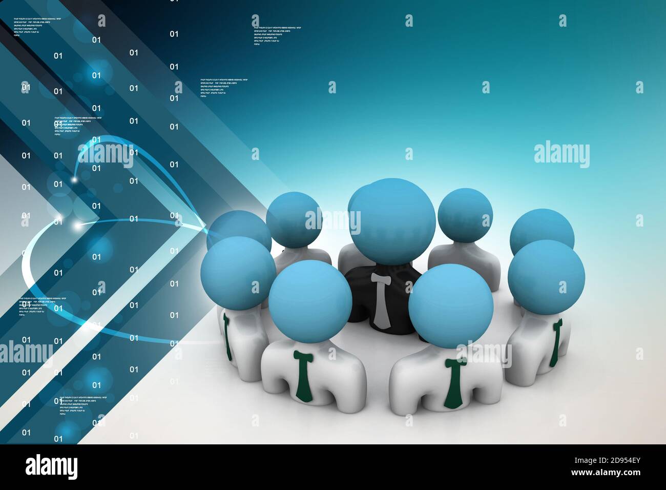 Business group with leader Stock Photo - Alamy