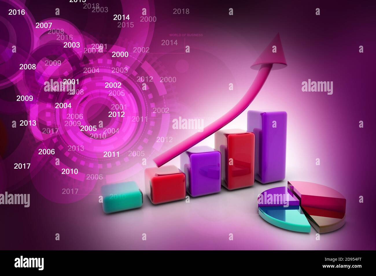 Business graph and pie chart with business concept Stock Photo - Alamy