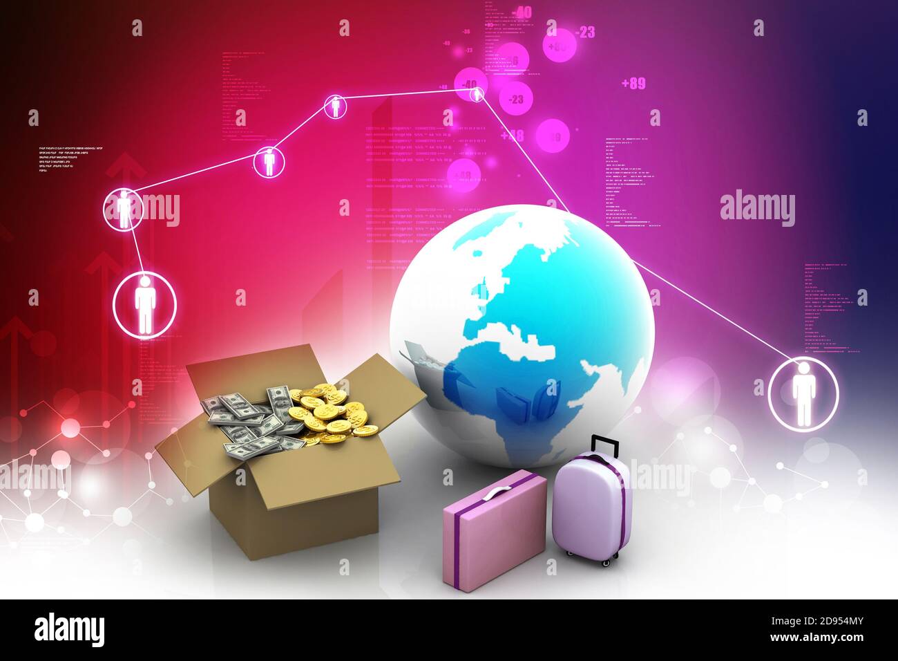 Globe money box hi-res stock photography and images - Alamy