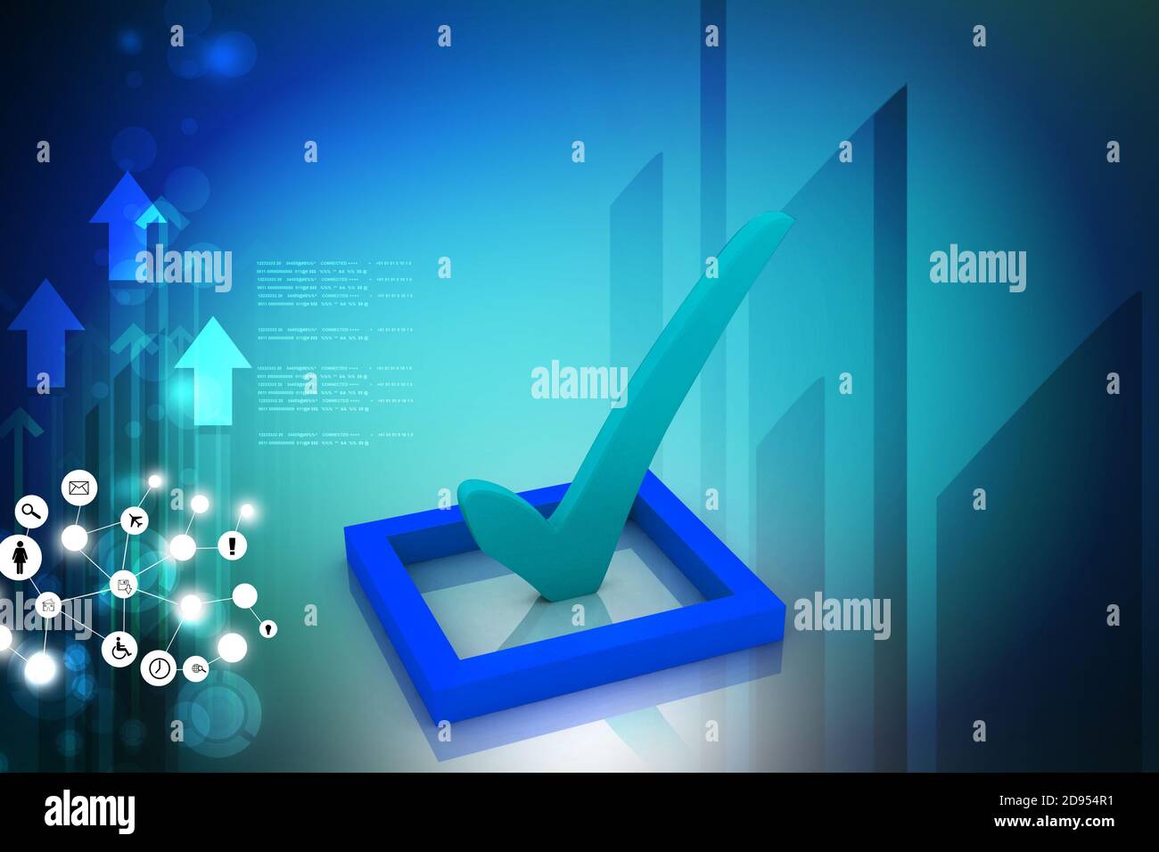 3d multi use check box with check Stock Photo - Alamy