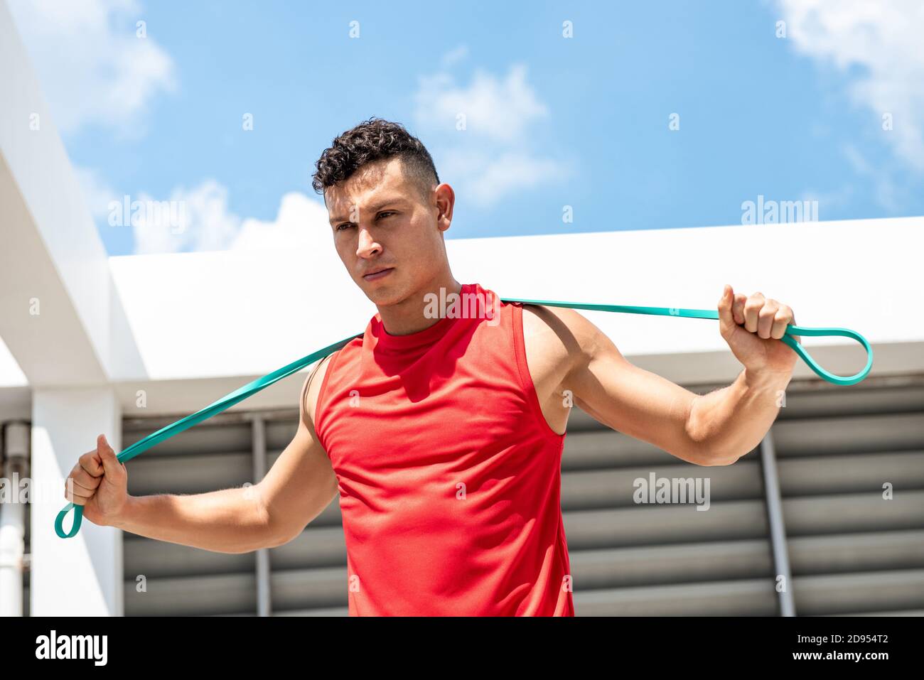 Rubber band stretching hi-res stock photography and images - Alamy