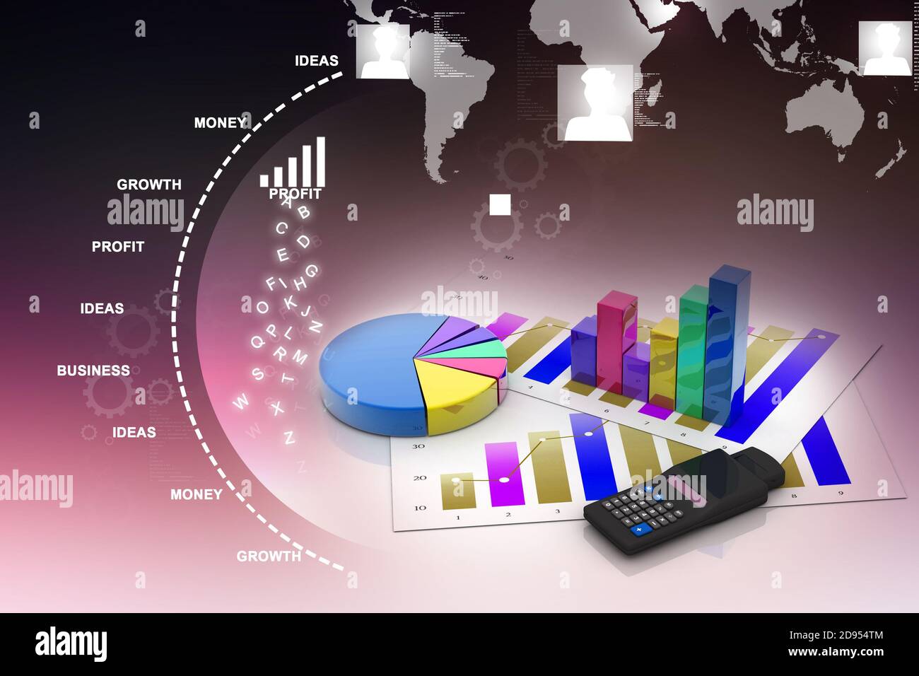 Business graph with chart Stock Photo - Alamy