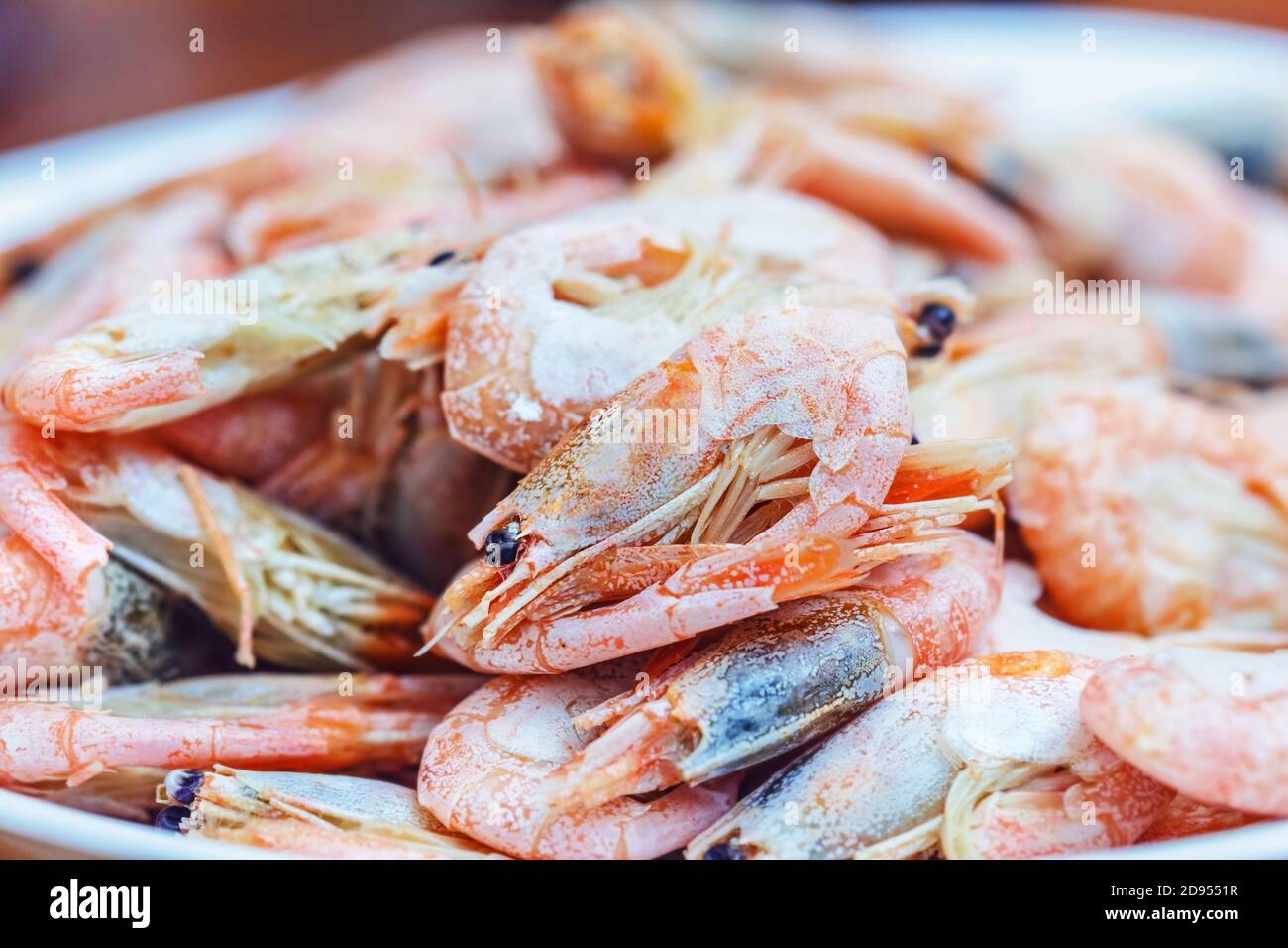 Fresh cooked shrimp for appetite lunch and good mood Stock Photo - Alamy
