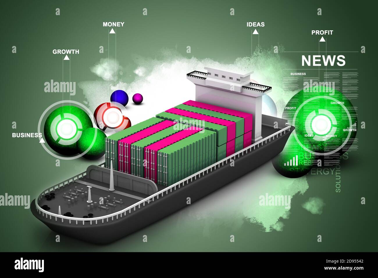 3d cargo ship Stock Photo - Alamy