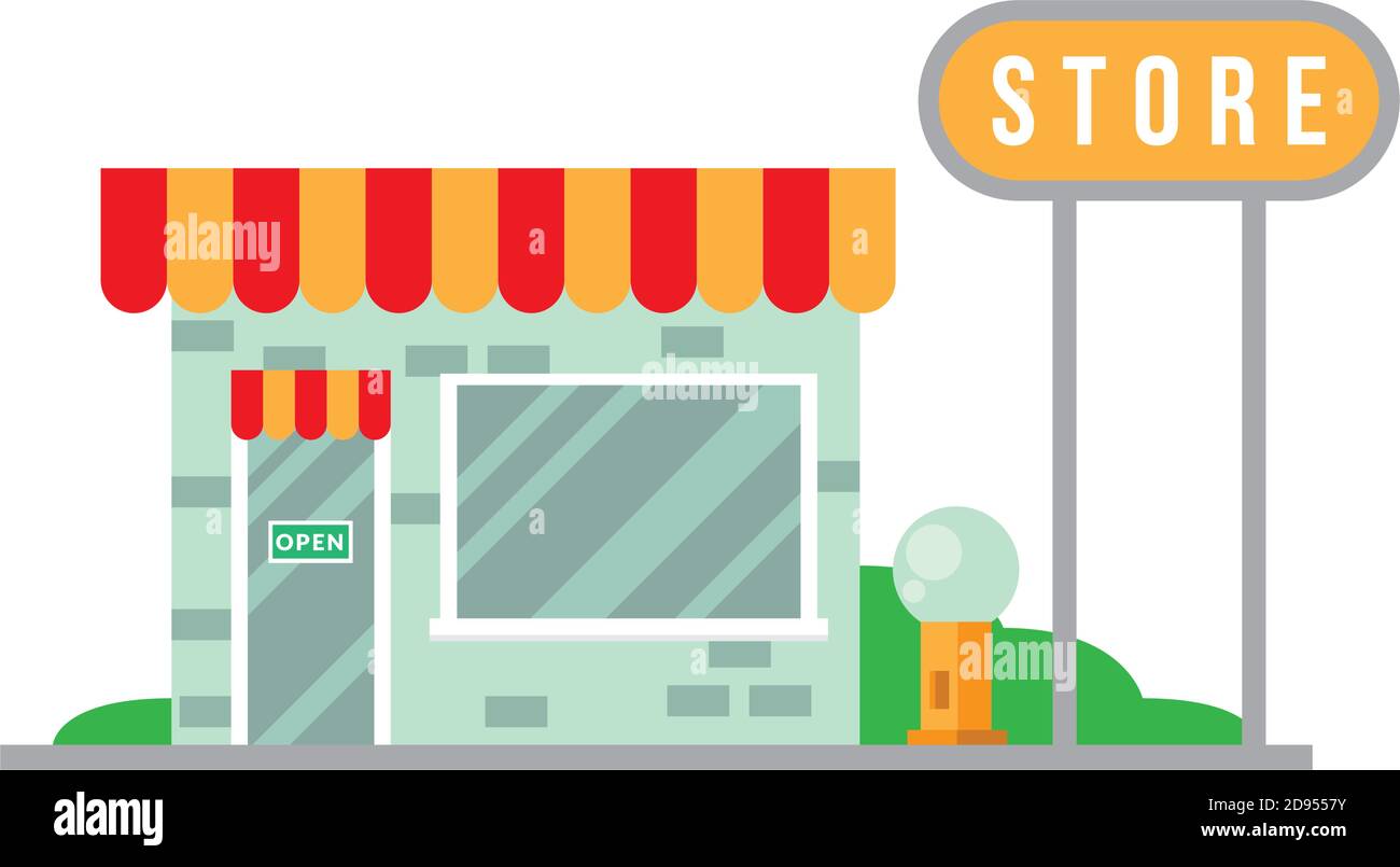 little store building facade scene vector illustration design Stock ...