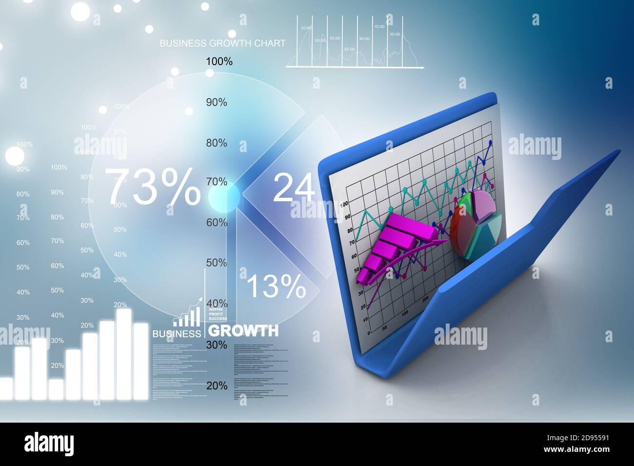 folder with diagram, chart, graph Stock Photo - Alamy