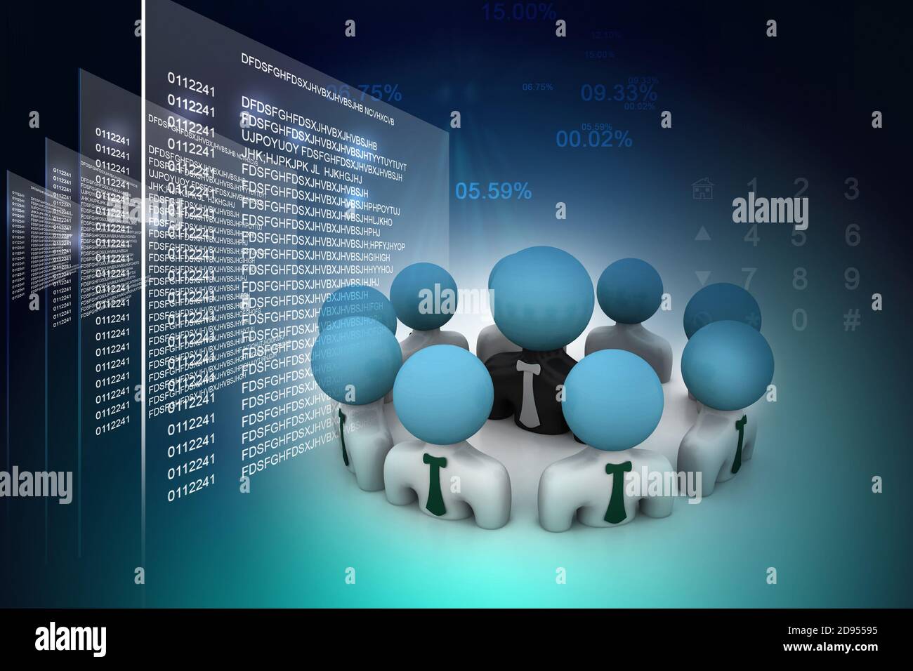 Business group with leader Stock Photo - Alamy