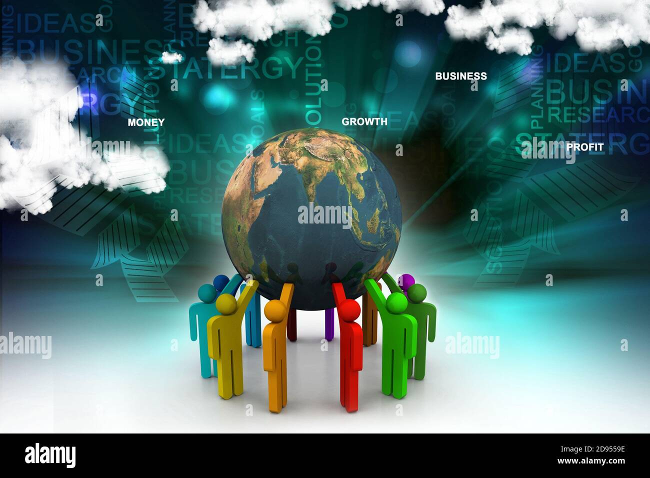 Business group with leader Stock Photo - Alamy
