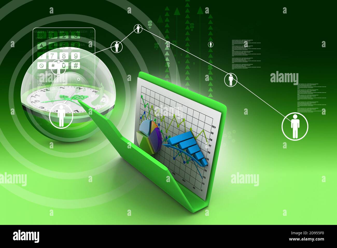 folder with diagram, chart, graph Stock Photo - Alamy